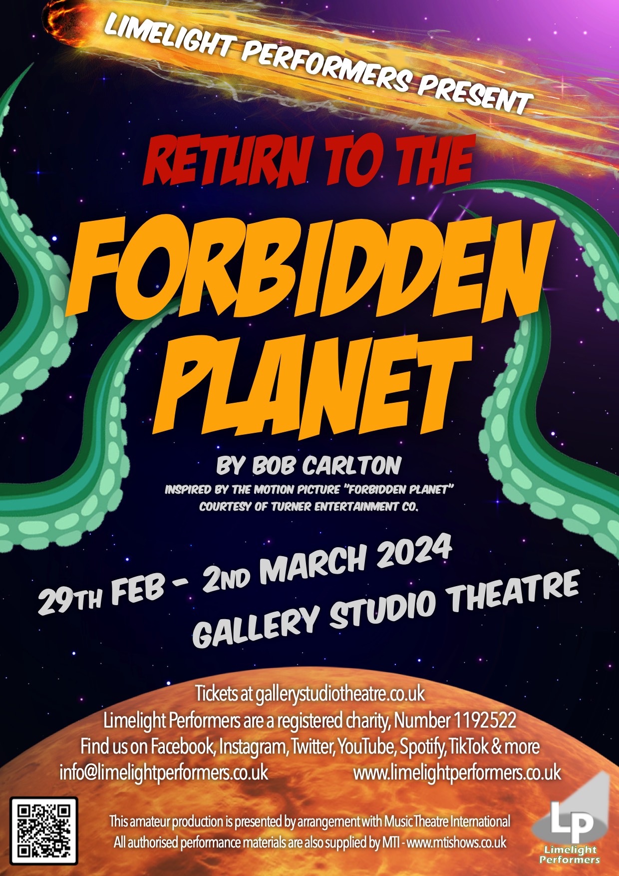 Return to the Forbidden Planet (SOLD OUT) – The Gallery Players
